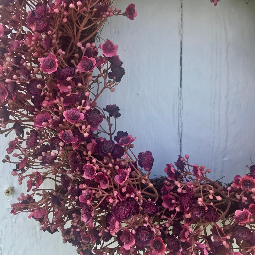 Ruby Gypsophila Wreath | Field & Rose | Front Door Wreaths Ireland